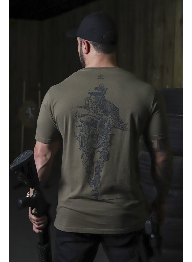 Camiseta - Vista Tática - VERDE Oliva - SOLDADO