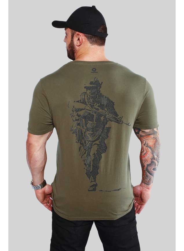 Camiseta - Vista Tática - VERDE Oliva - SOLDADO